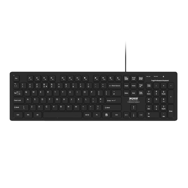 Port Connect Tough Office USB Keyboard - Black – TechTic