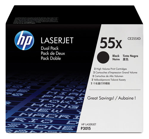 HP 55X BLACK TONER CARTRIDGE DUAL PACK – TechTic