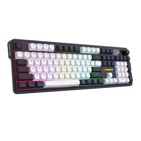 Redragon K762WB-RGB-PRO LCD Full-size Gasket Mechanical Keyboard - Bla ...